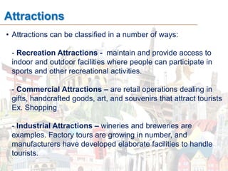 Attractions, Entertainment, Recreation, and Other Sectors - Tourism | PPTX