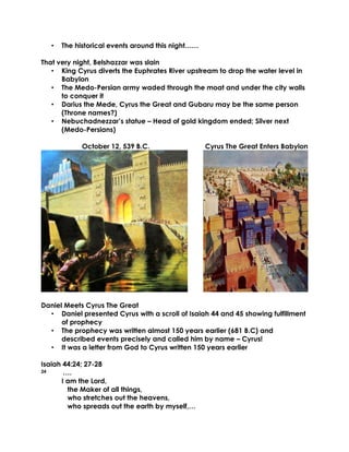 08 August 10, 2014, Daniel 4-5, God's Control of History | PDF