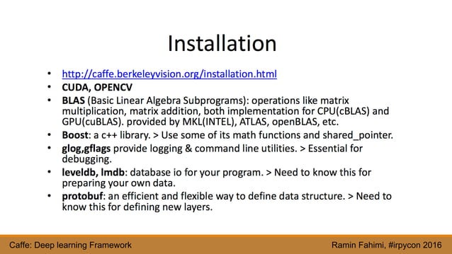 Caffe - A deep learning framework (Ramin Fahimi) | PDF | Graphics ...
