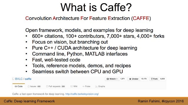Caffe - A deep learning framework (Ramin Fahimi)