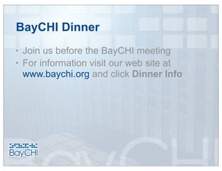 2012_08 BayCHI Welcome Slides | PPT