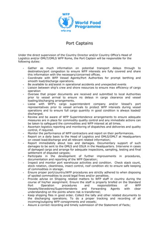 TOR - Port Captain_2016 | DOC