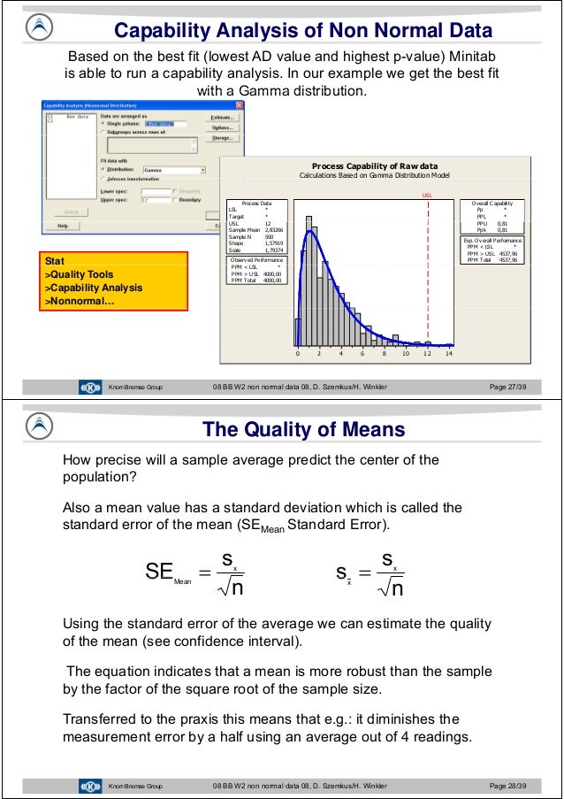 Javier Garcia - Verdugo Sanchez - Six Sigma Training - W2 Non Normal