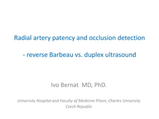 08 Bernat aimradial20170921 Radial patency | PPT