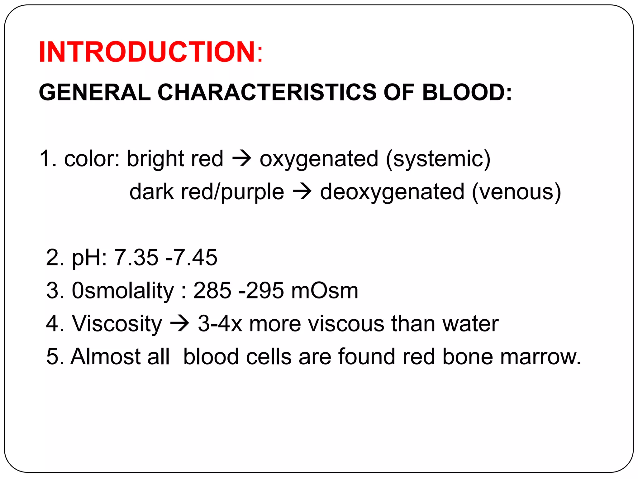 blood physiology | PPTX