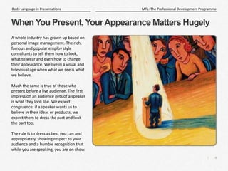 Body Language in Presentations | PPTX