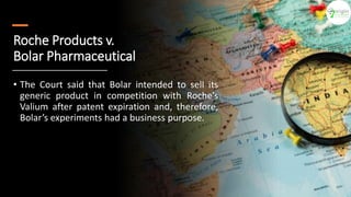 Key terms Patent Act Term #8: Bolar Exception | PDF