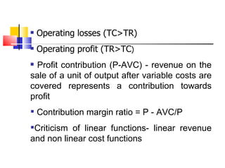Business Economics 08 Breakeven Analysis | PPT