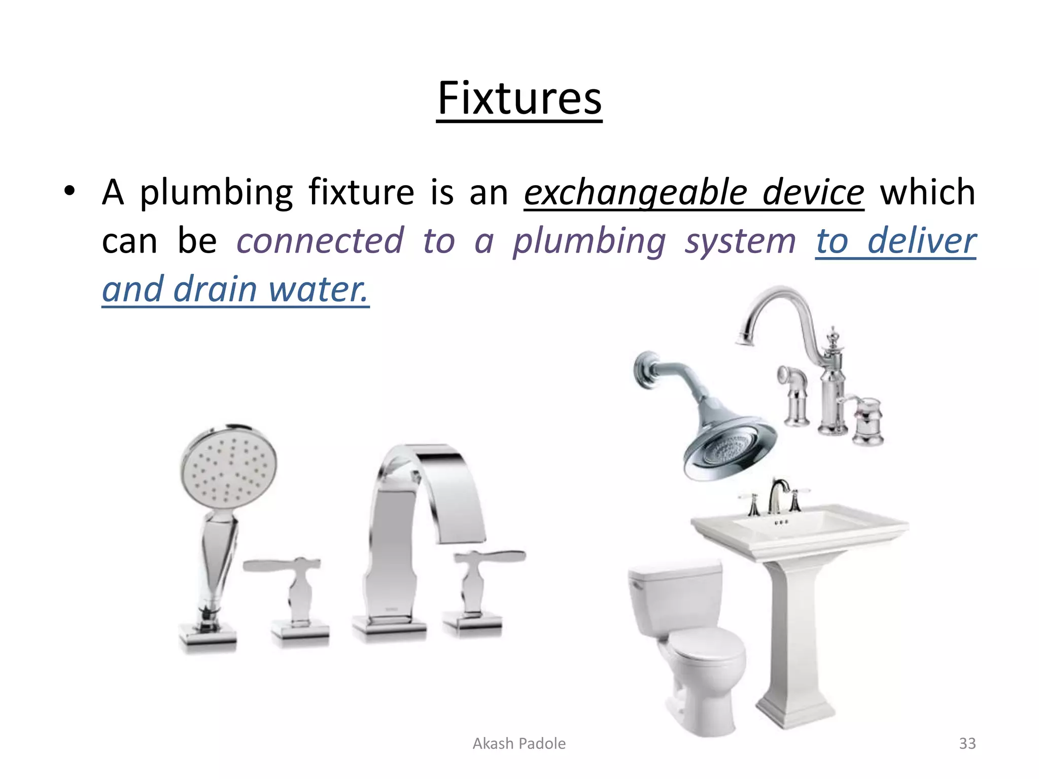08 Building Water Supply and Sanitary Fixtures | PPTX