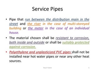08 Building Water Supply and Sanitary Fixtures | PPTX