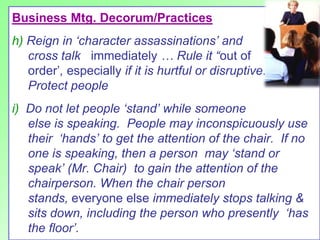 8 Business meeting decorum | PPTX
