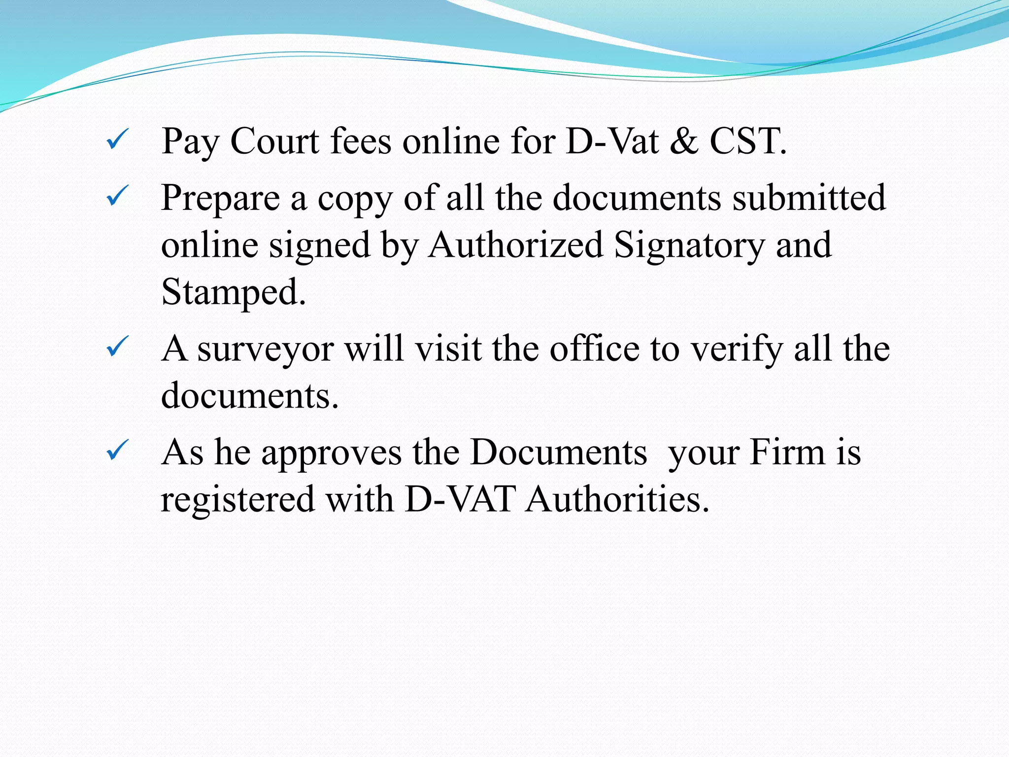 D-VAT PROCEDURE | PPT