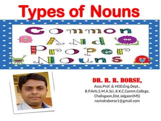 Types of Nouns Proper and Common Nouns | PPTX