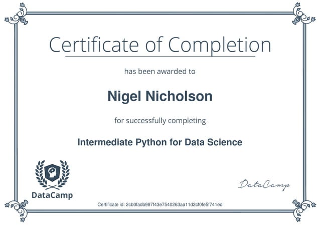 Intermediate Python for Data Science | PPT
