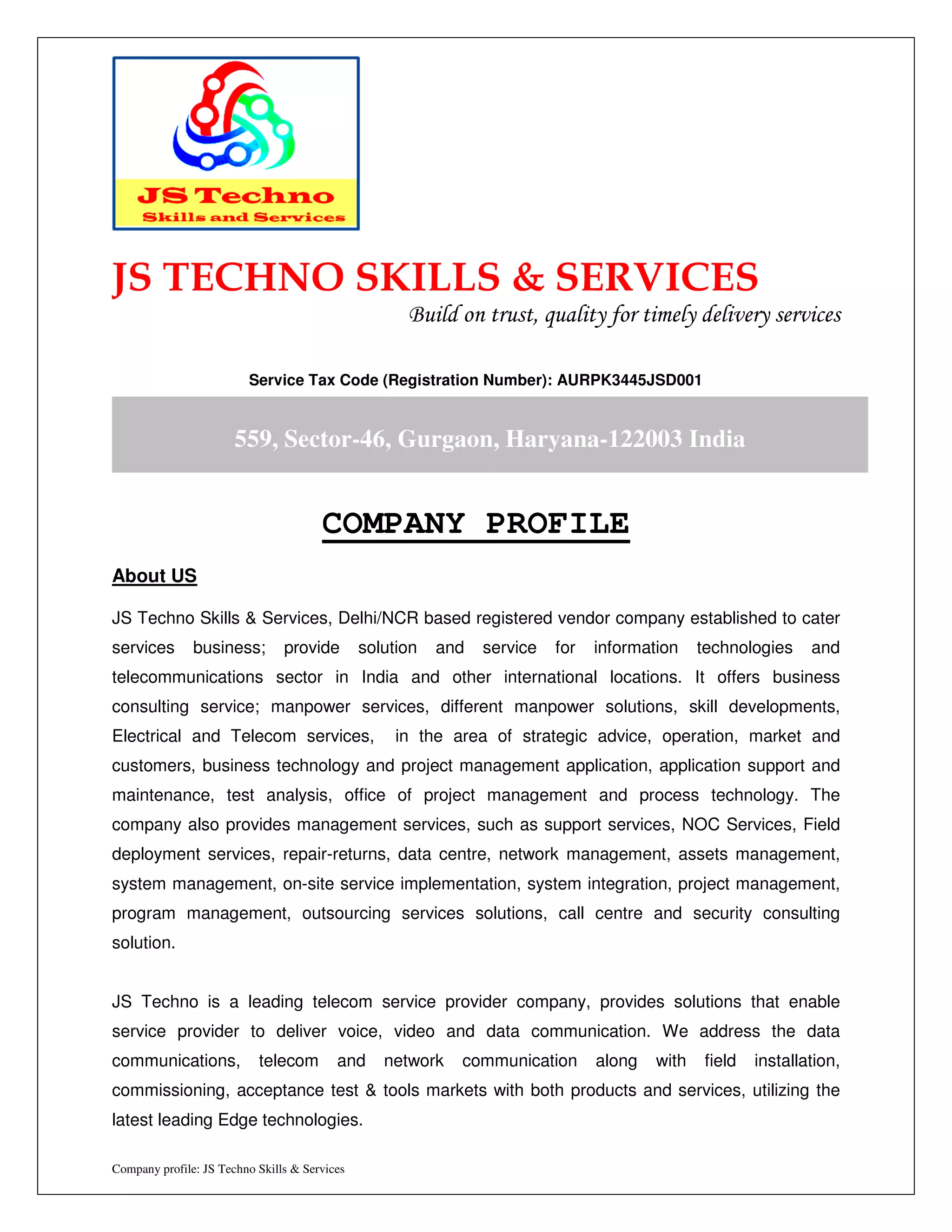 portfolio_js_techno | PDF | Telecommunications Industry | Industries