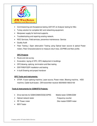 portfolio_js_techno | PDF | Telecommunications Industry | Industries