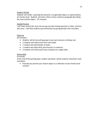 Lesson Plan Family Ritual | PDF