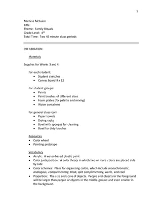 Lesson Plan Family Ritual | PDF