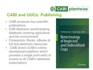 Knowledge Management in Underutilized Crops by A. Sivapragasam, CABI ...