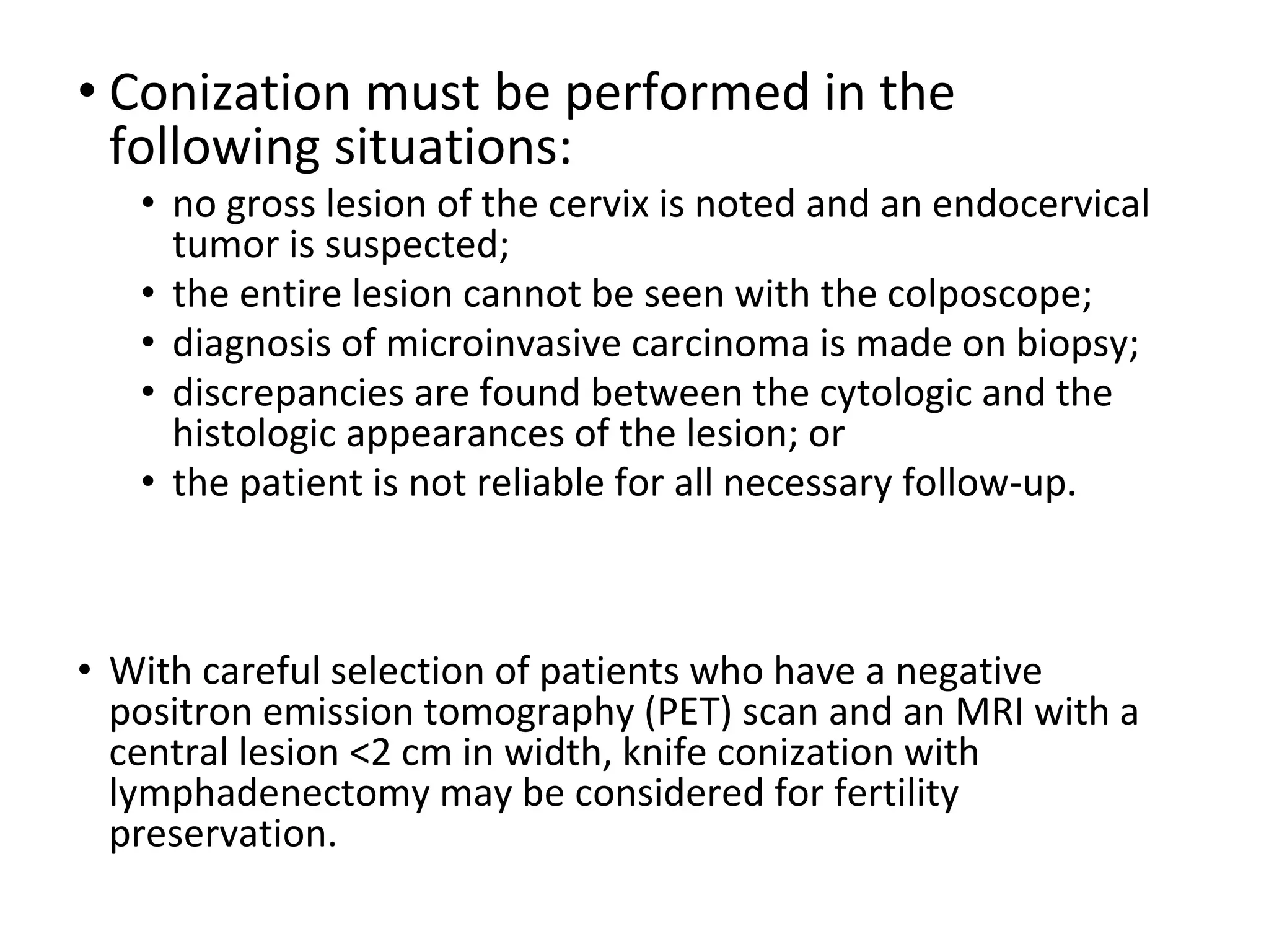Carcinoma cervix pre management workup | PPTX