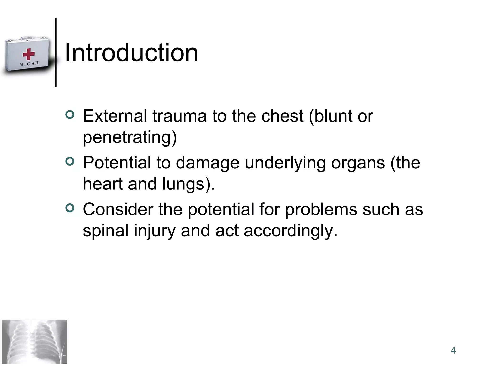 First Aid For Chest Injury | PPT