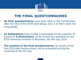 ETIS European Tourism Indicators System - Cinzia De Marzo | PPTX