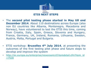 ETIS European Tourism Indicators System - Cinzia De Marzo | PPTX