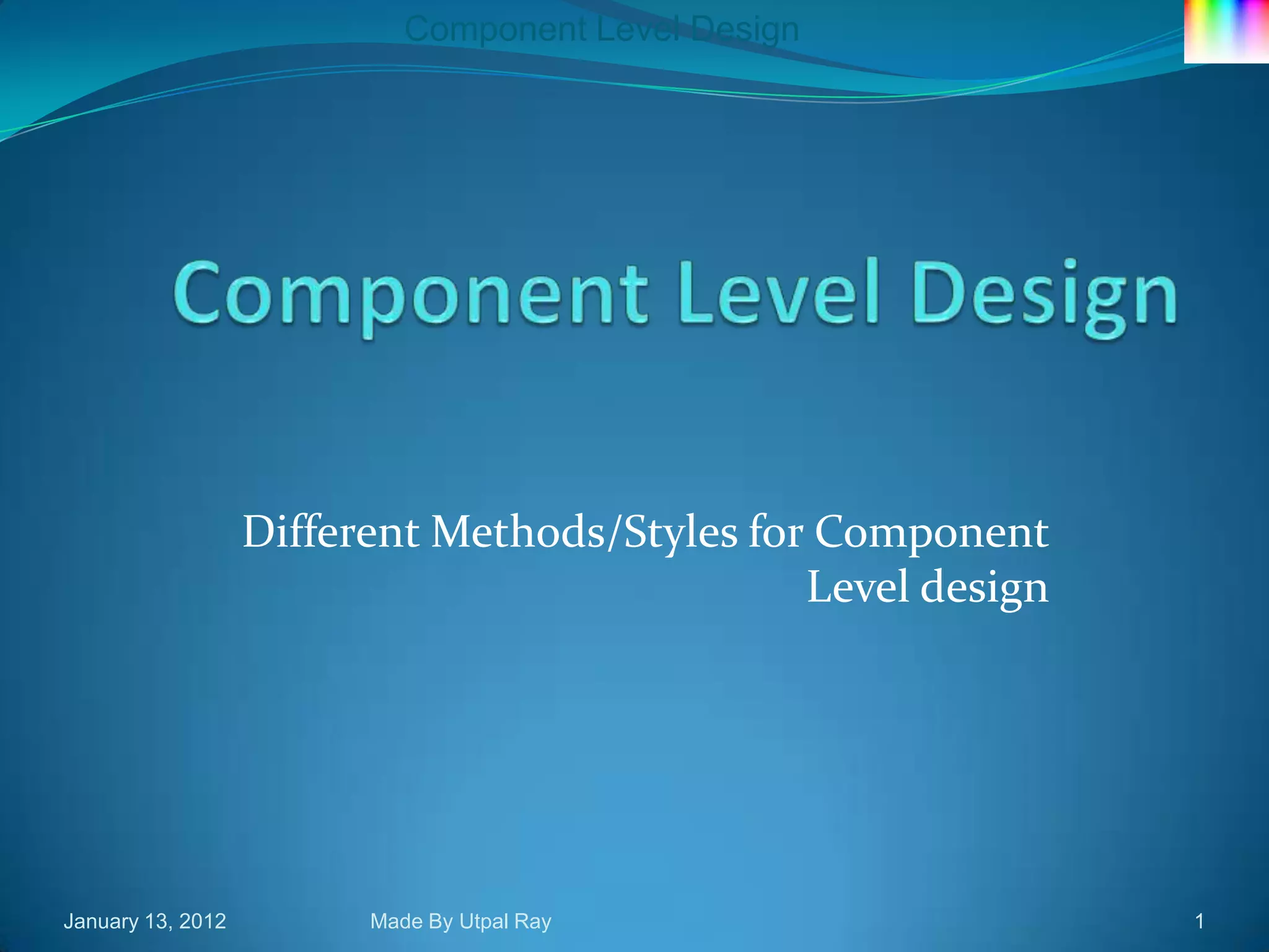 08 component level_design | PPT
