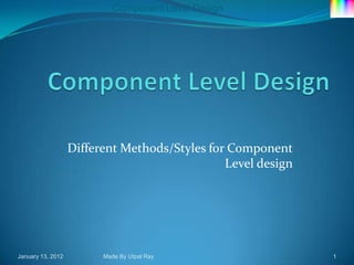08 component level_design | PPT