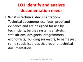 Creating Technical documentation | PPTX