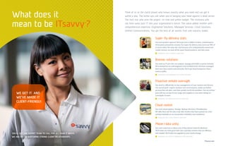 ITsavvy Corporate Brochure | PDF | IT and Internet Support | Internet