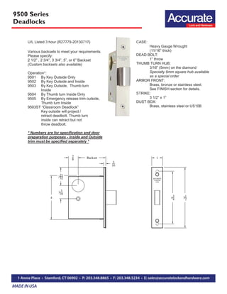 Deadlatches, deadlocks, knob latches | PDF