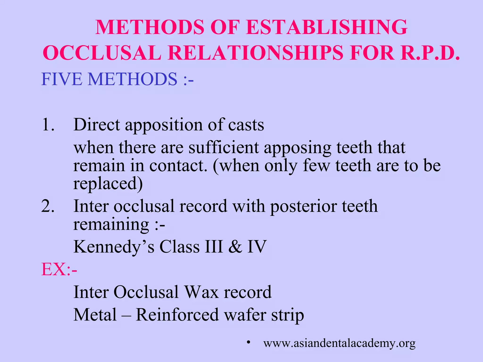 Denture base considerations in removable partial denture /RPD | PPT
