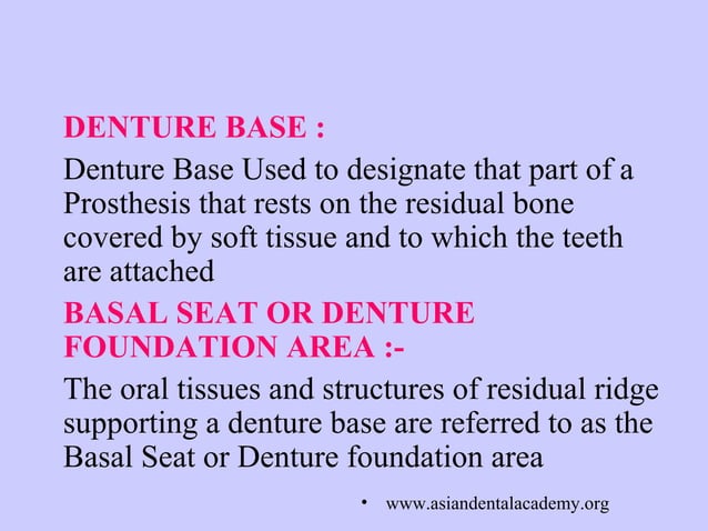 Denture base considerations in removable partial denture /RPD | PPT