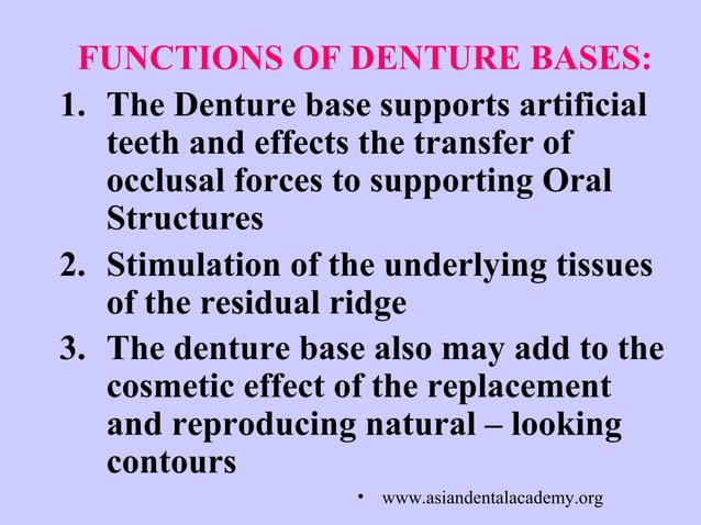 Denture base considerations in removable partial denture /RPD | PPT