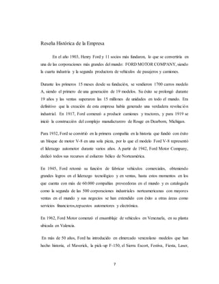 Final Project- FORD Intership | DOCX | Automotive Industry | Industries