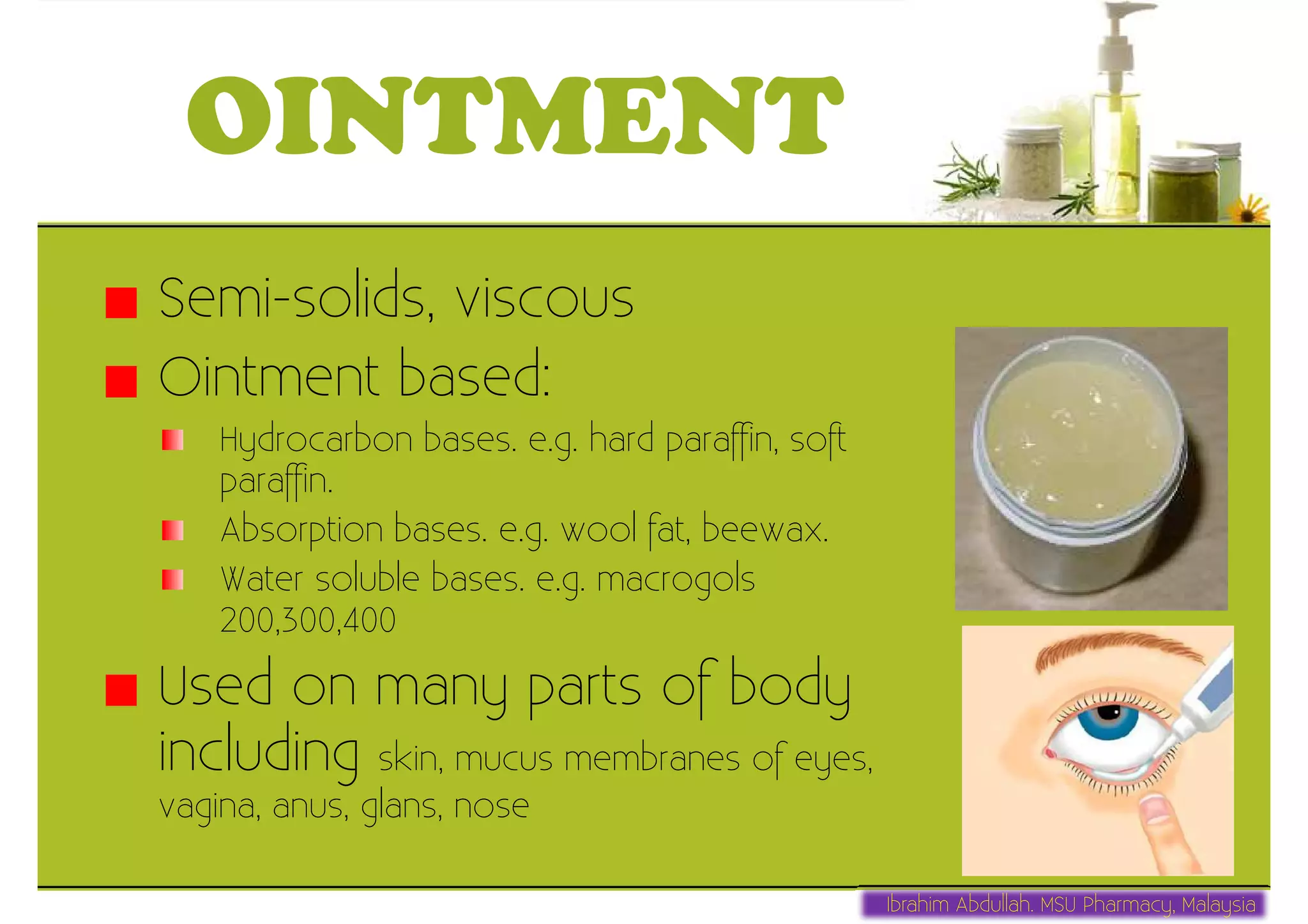 Dosage form - external preparations | PDF