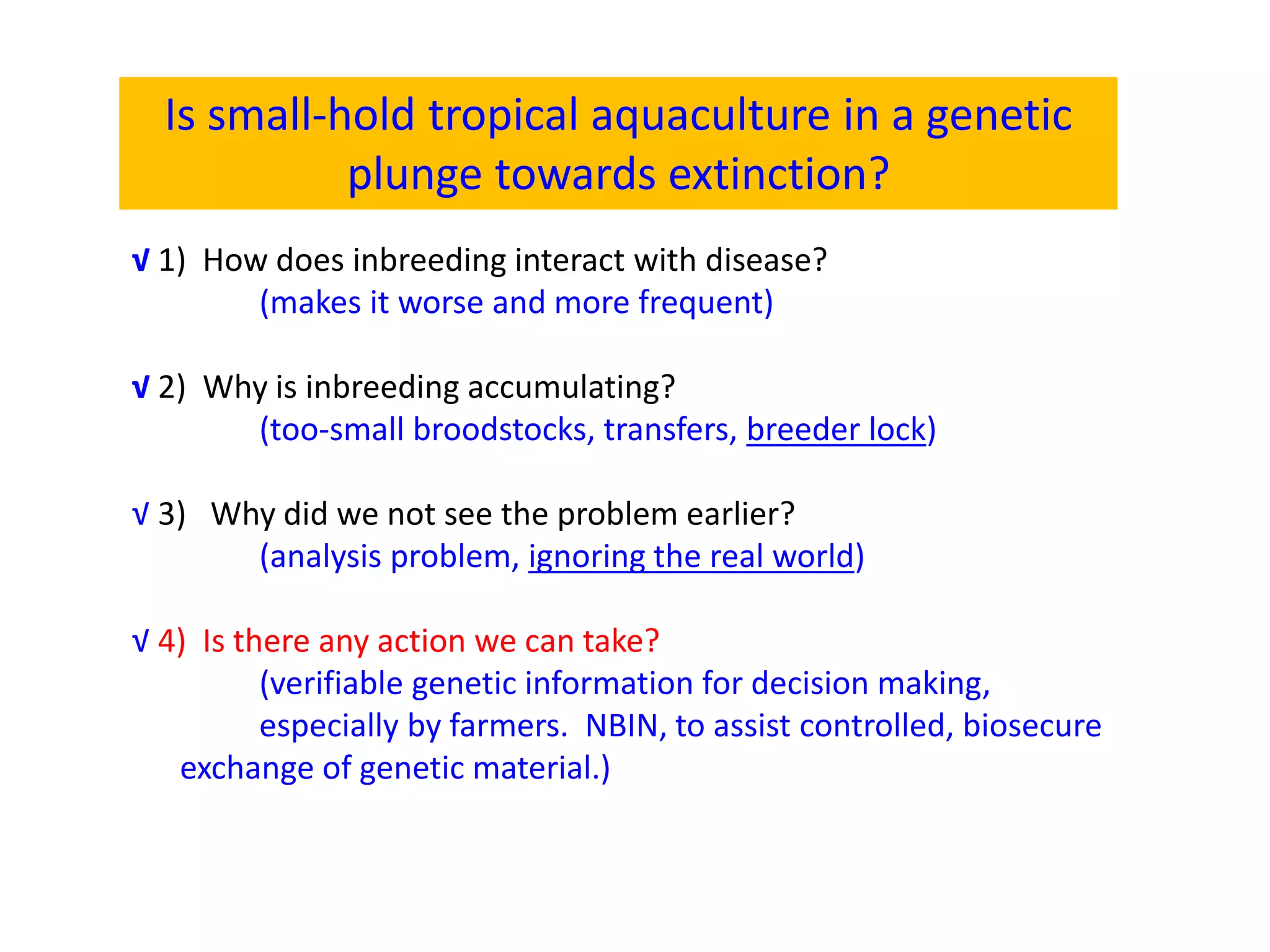 National Broodstock Improvement Network (NBIN) | PPT