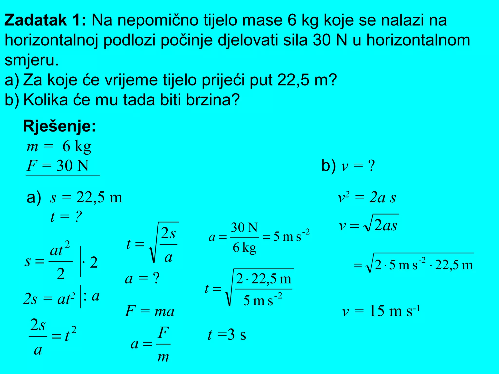 drugi njutnov zakon | PPT