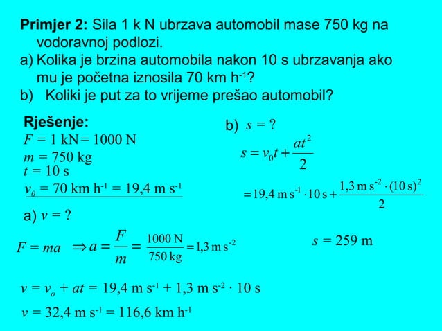 drugi njutnov zakon | PPT
