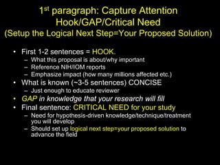 How to Write the “Specific Aims” Section of a Grant Application (Duru ...