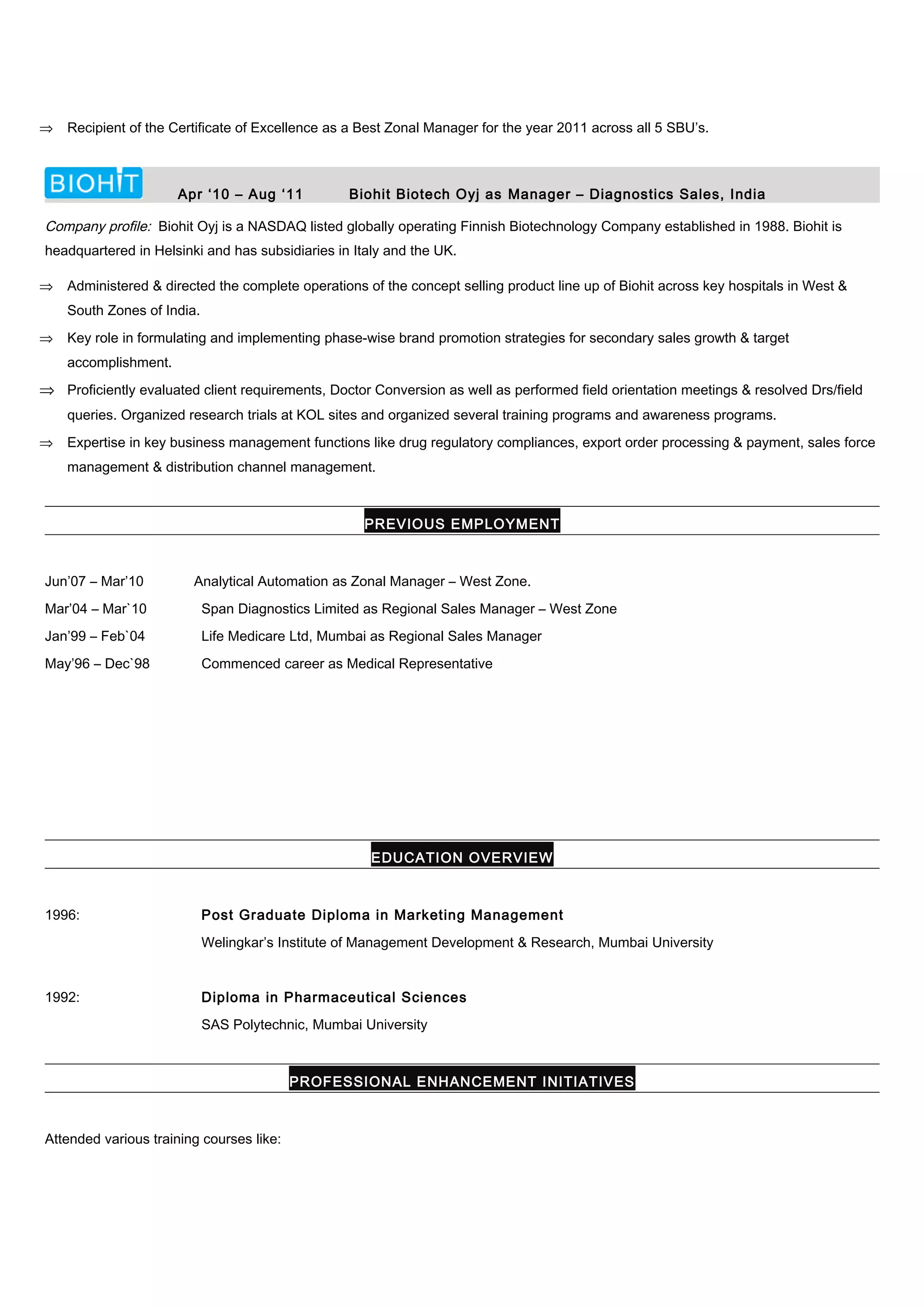 Resume Sameer M Bardi | PDF