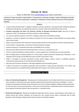 Resume Sameer M Bardi | PDF