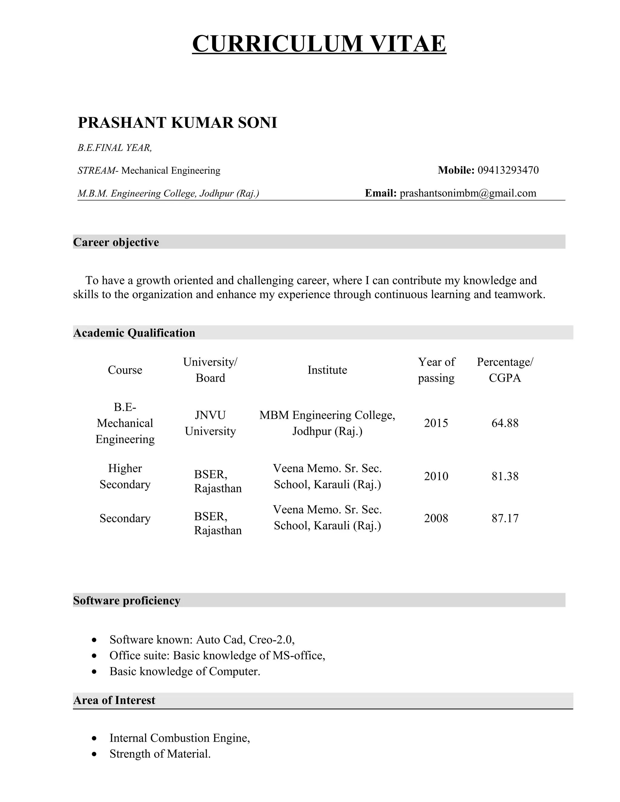 PRASHANT CV | DOC