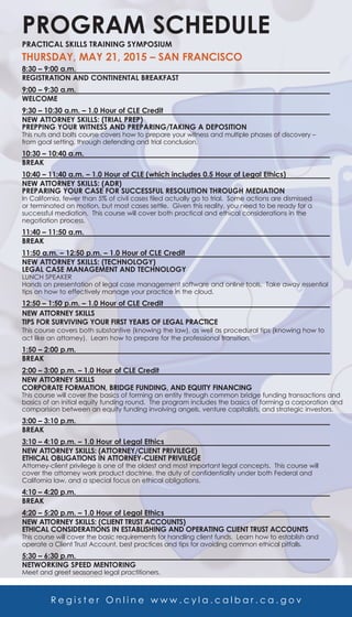 cyla_2015-practical-skills-symposium | PDF | Legal Services Industry ...