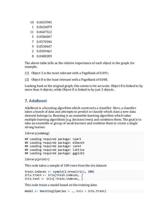 Tao Fayanreport On Top 10 Data Mining Algorithms Applications With R