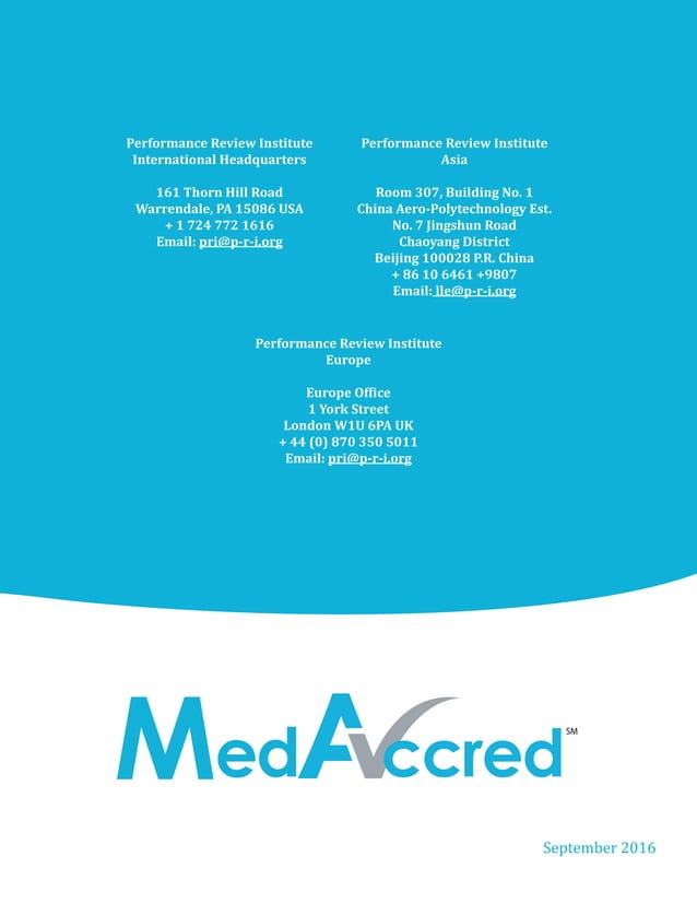 MedAccred Welcome Pack V13 160920 | PDF
