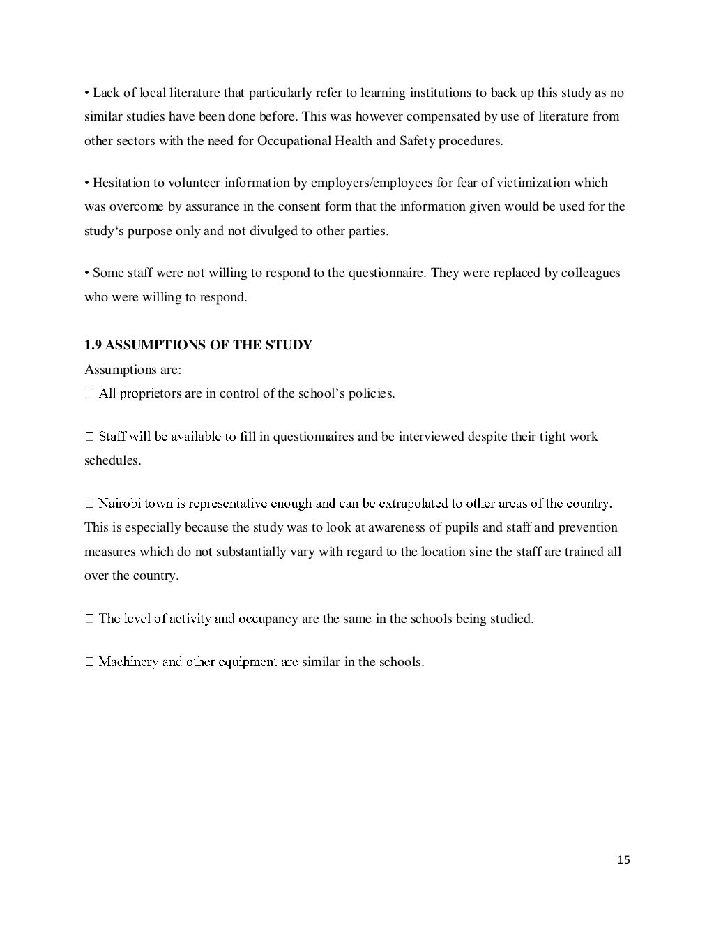 FIRST AID RESEARCH PROJECT