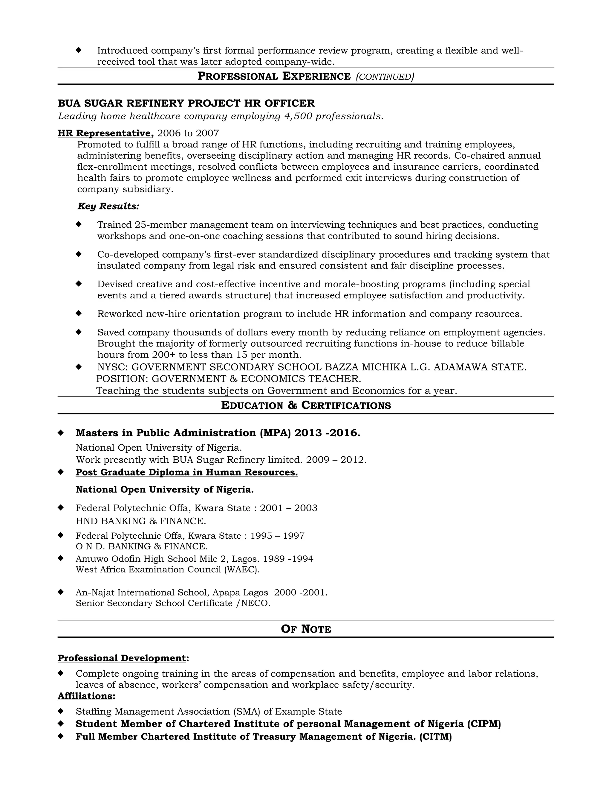 NEW C V FOR BASHIRU BALOGUN | DOC