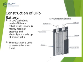 Lithium polymer battery is in a subject of electrical engineering | PPTX